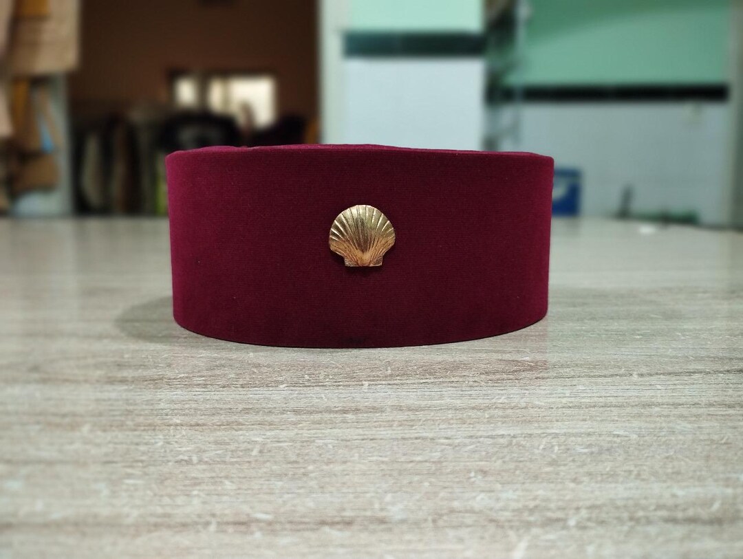 Velvet Masonic Cap With Gold Shell Emblem - St. Thomas of Acon Regalia ...