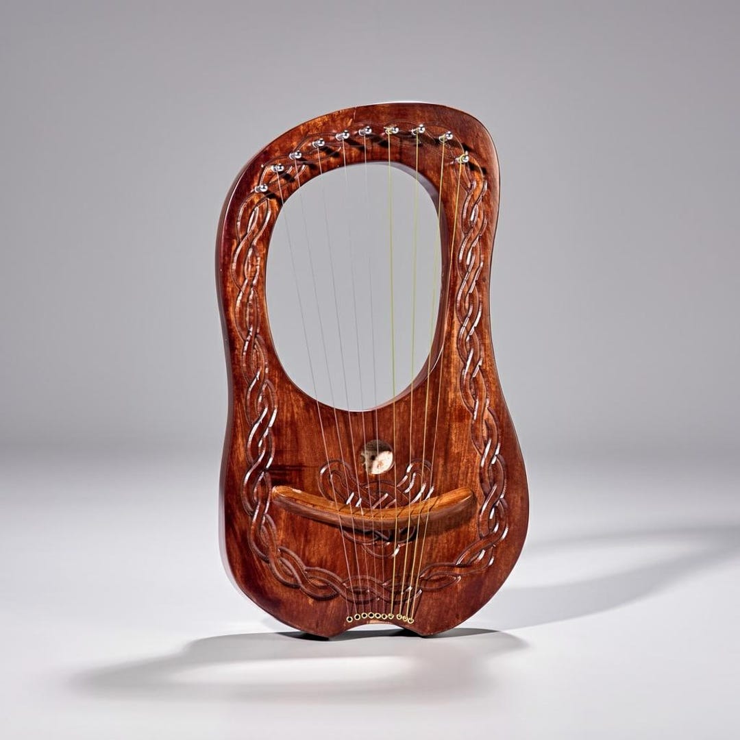 10 String Rosewood Lyre Harp | Handcrafted Wooden Instrument With ...
