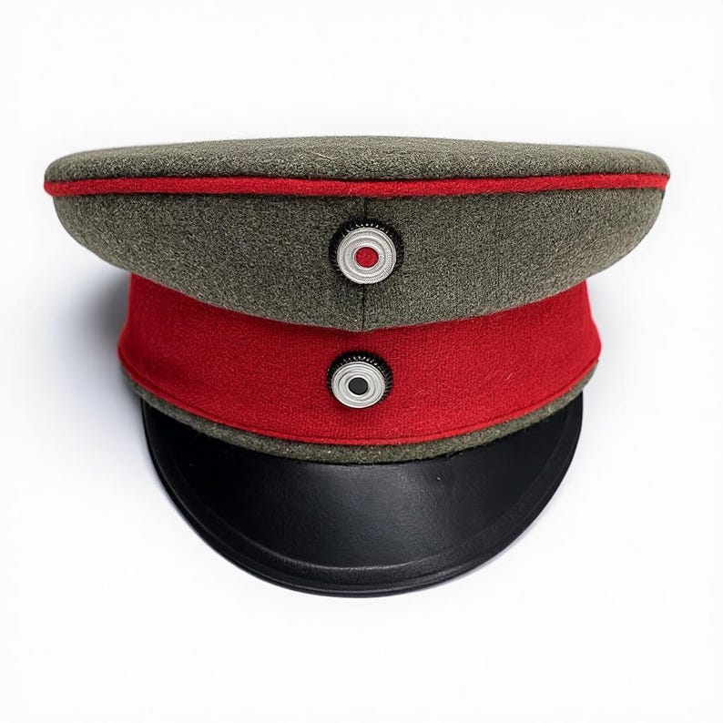 Handmade WW1 German M1910 Officer Visor Cap – Imperial Army Wool Hat - Etsy