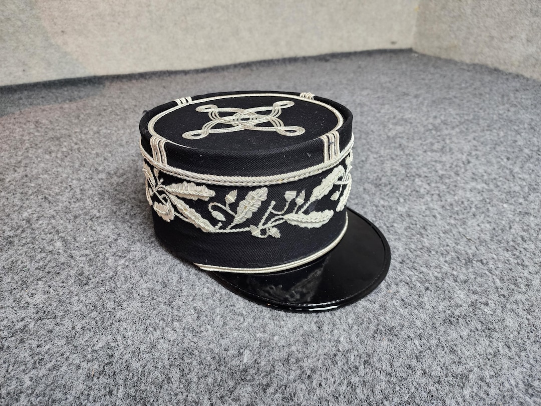 French Police General Kepi | Hand Embroidered Military Officer Hat ...