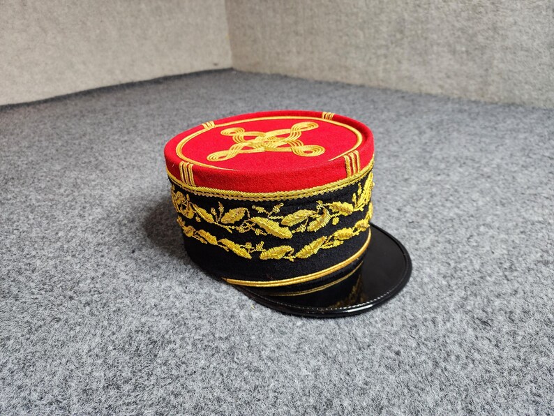 French Officer Kepi M1931. Hand Embroidered Gold Bullion Military Hat ...