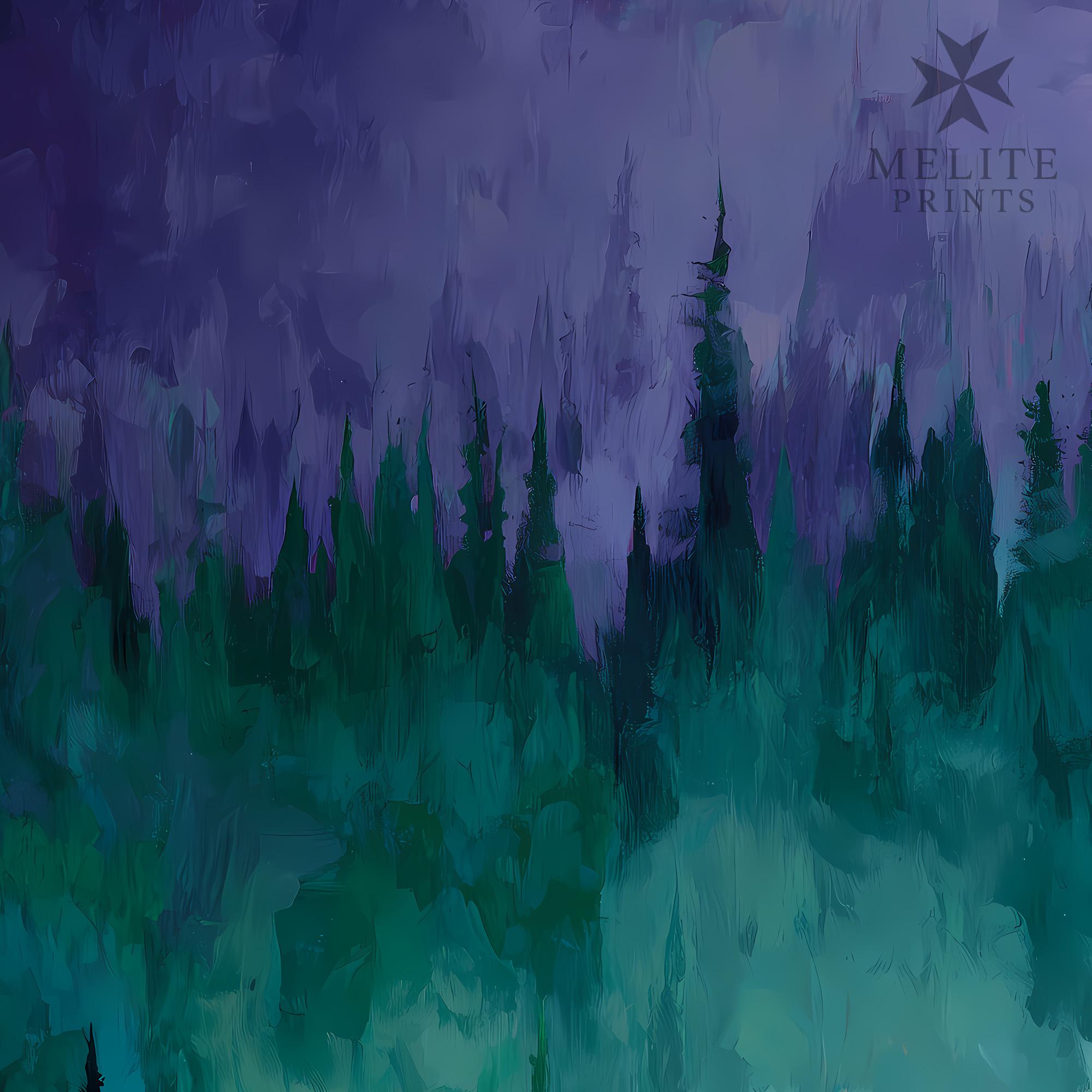 Peter Doig Inspired Printable | Dreamy Forest Cabin Wall Art | Misty ...