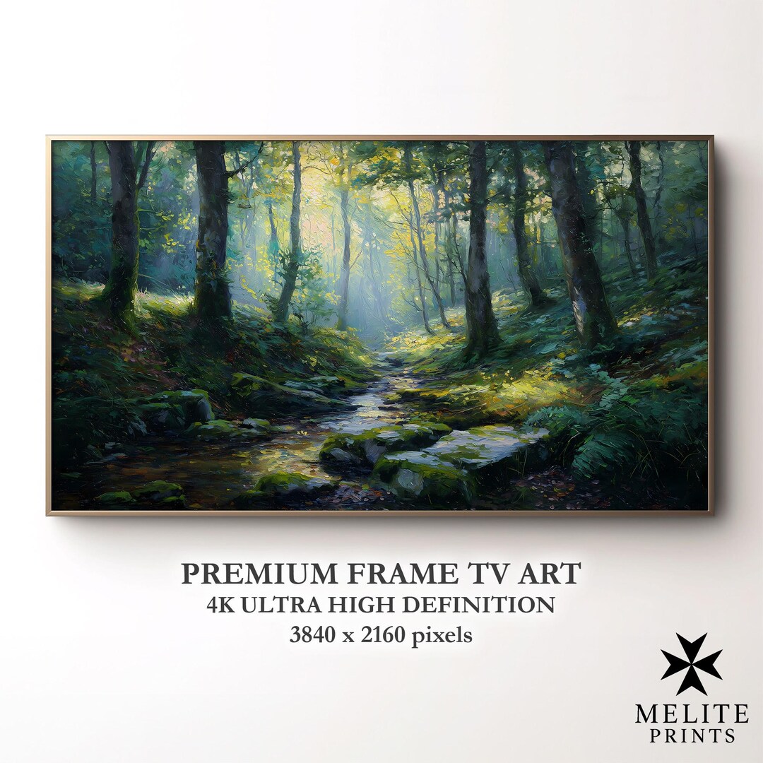 Renoir Inspired Forest Stream 4K TV Art for Samsung Frame (digital ...