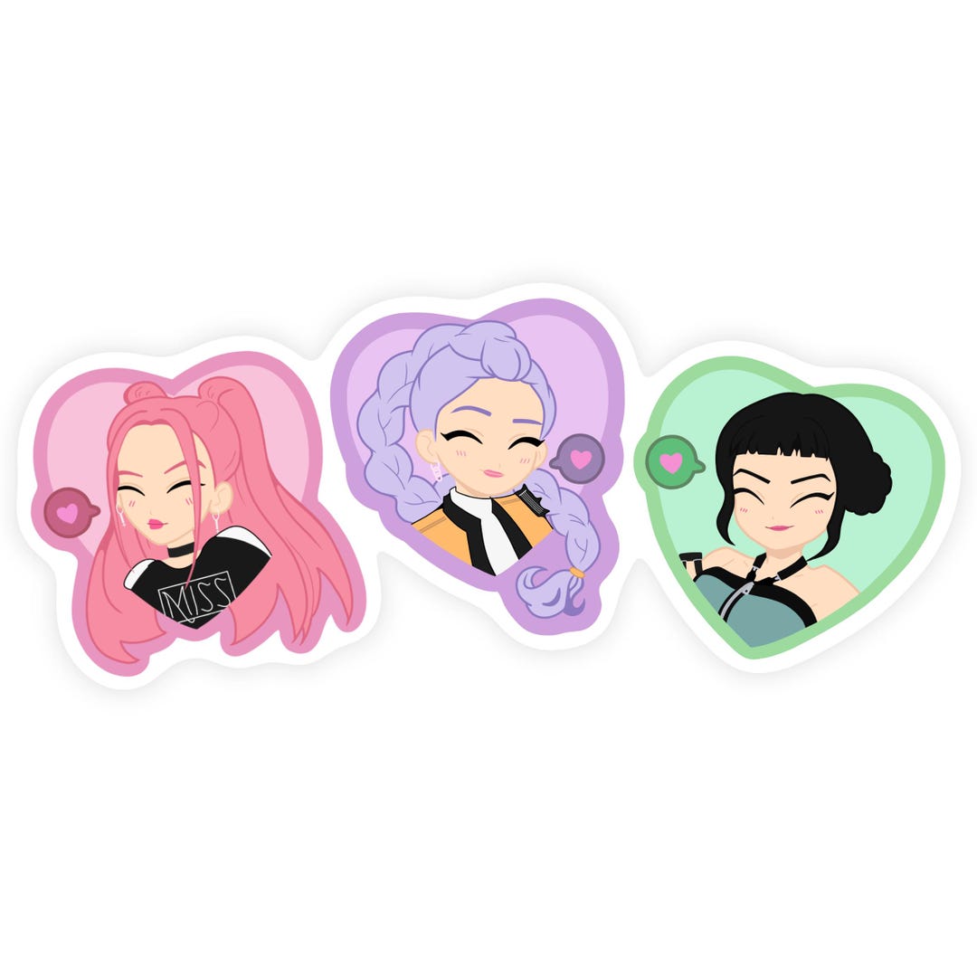Huntrix Heart Sticker | Kpop Demon Hunters Sticker | Cute Huntrix ...