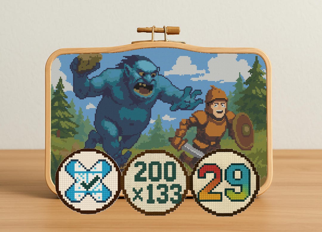 Troll Valheim - Cross Stitch Pattern - Etsy Canada