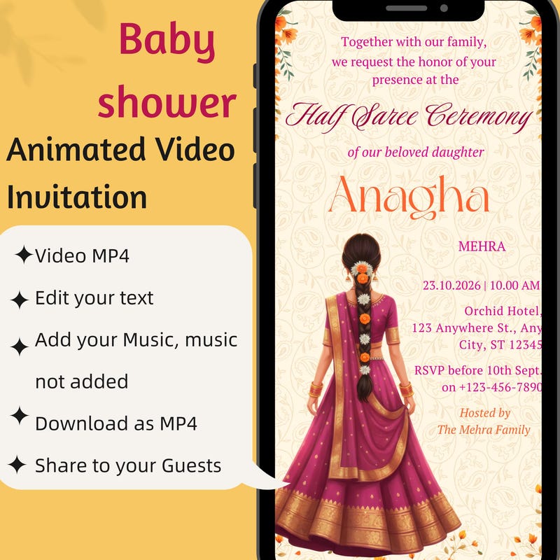 Puberty Ceremony Invitation - Etsy