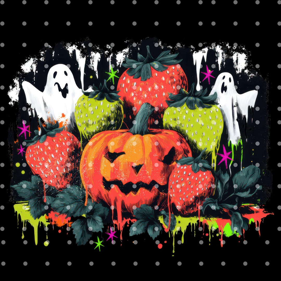Strawberry Ghost PNG, Halloween Clipart, Cute Spooky Shirt Design ...