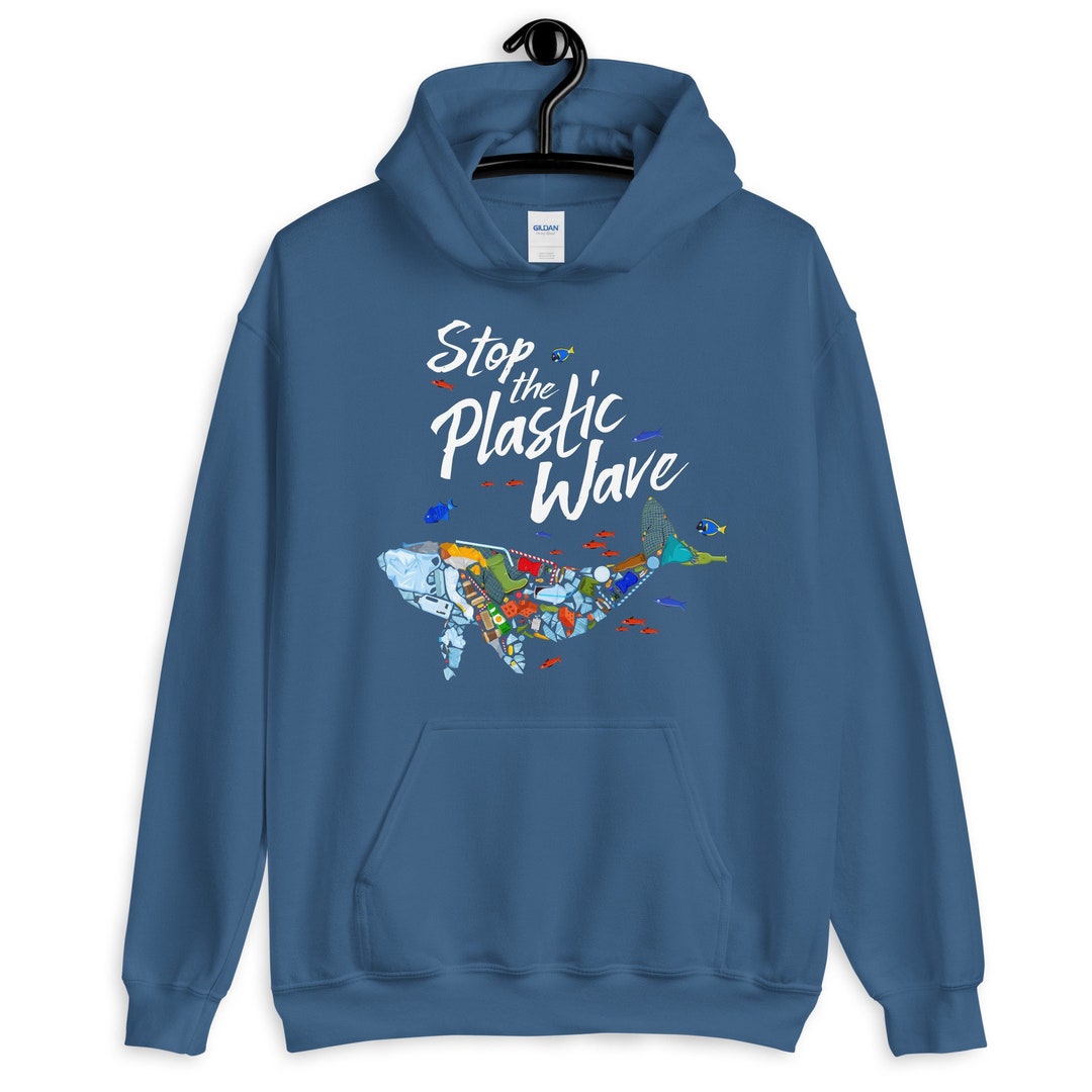 Stop the Plastic Wave Save Our Oceans Unisex Hoodie Conservation Nature ...