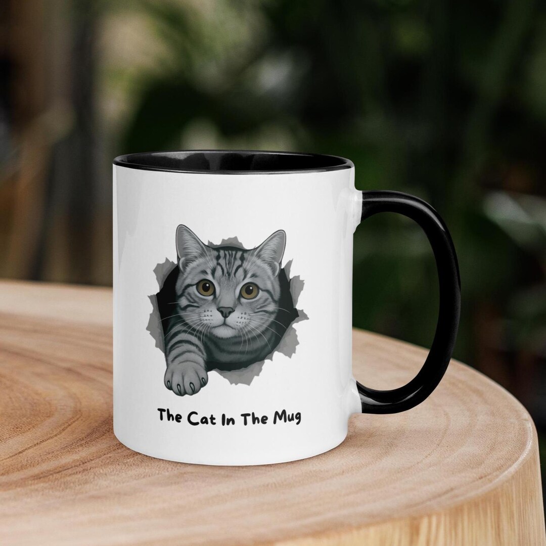 Original Mug With Cat Popping Out I Gift for Cat & Coffee Lovers ...