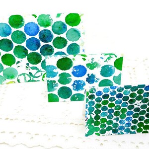 Green & Blue Fun Watercolor Art Greeting Card Original Art Hand Painted ...