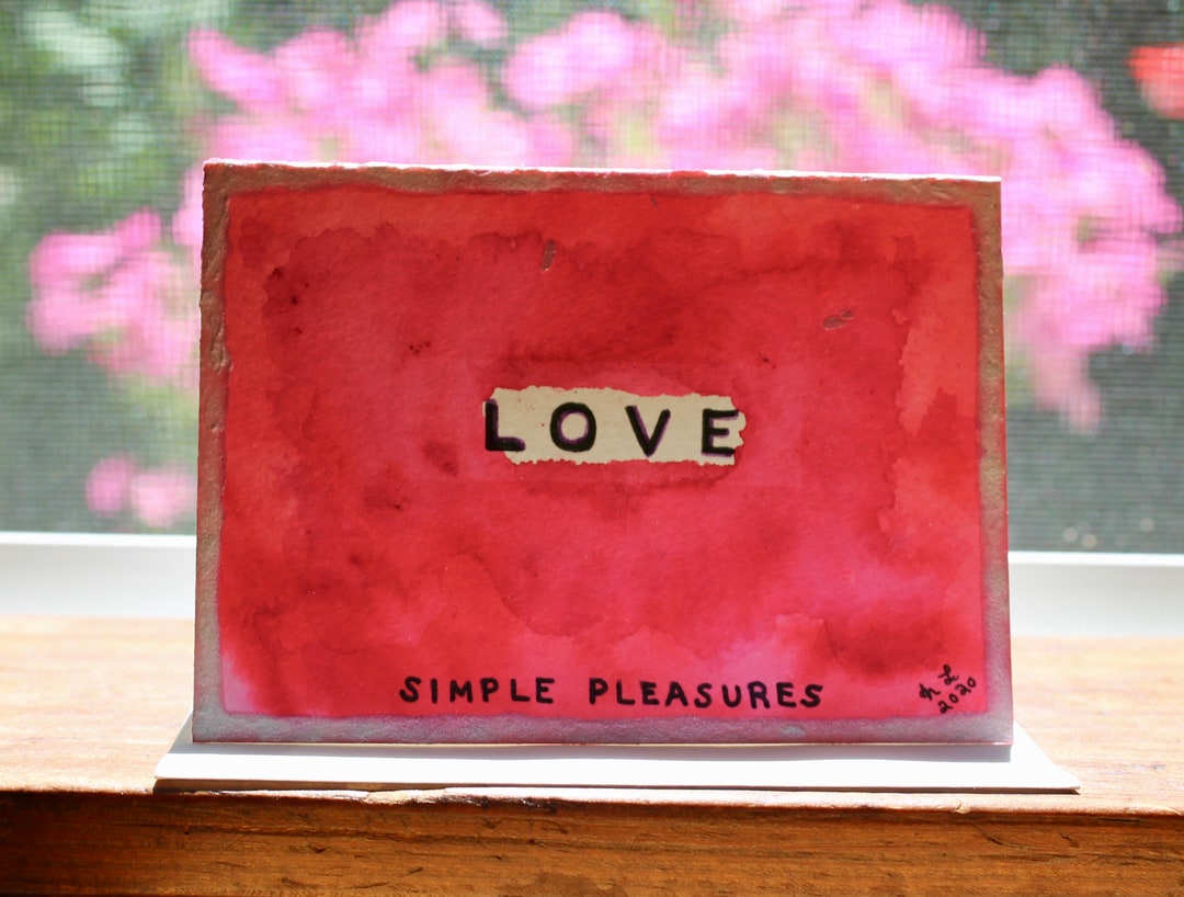 Unique Note Card Stationery LOVE Art Hand Painted Note Card Original ...
