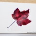 NH Red Maple LEAF ART Hand Painted Note Card Unique Stationary Note ...