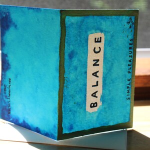 BALANCE Hand Painted Note Card Original Art SIMPLE PLEASURES Blank Note ...
