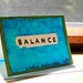 BALANCE Hand Painted Note Card Original Art SIMPLE PLEASURES Blank Note ...