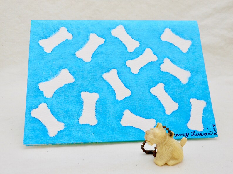 Dog Bones ORIGINAL Watercolor Cards for Dog Lover Hand - Etsy