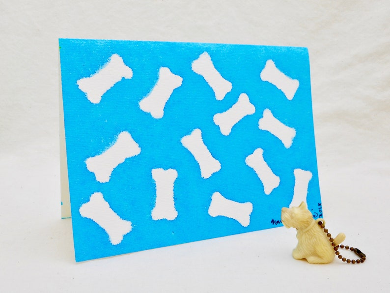Dog Bones ORIGINAL Watercolor Cards for Dog Lover Hand - Etsy
