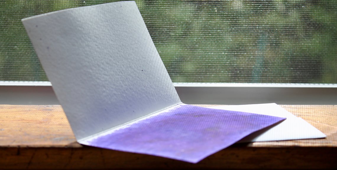 CARING Hand Painted Note Card Original Art SIMPLE PLEASURES Blank Note ...