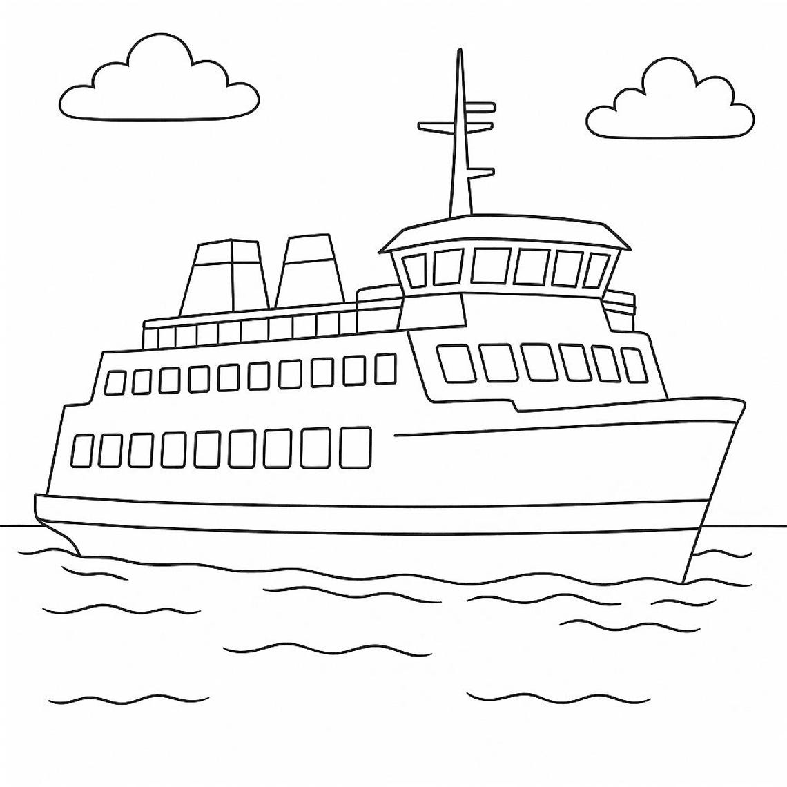 Seattle Ferry Coloring Pack of 5 - Etsy