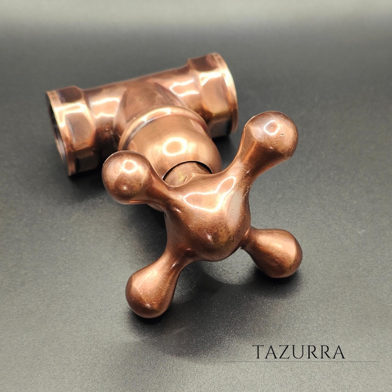 Handcrafted Brass & Copper Gate Valve: Vintage Plumbing Fixture - Etsy