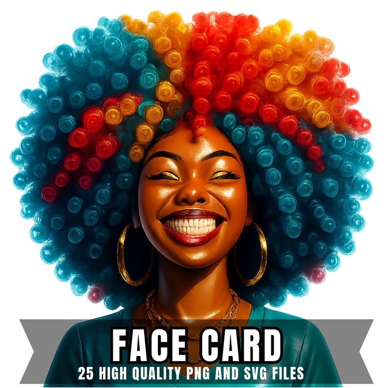 Black Women Clipart Bundle | Afrocentric PNG SVG | African American Plr ...