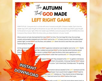 The Summer That God Made Left Right Game | Printable for Church Kids ...