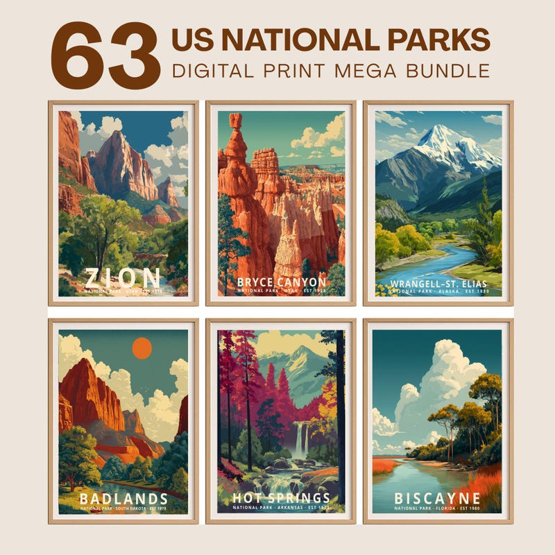 National Parks Vintage Posters - Etsy