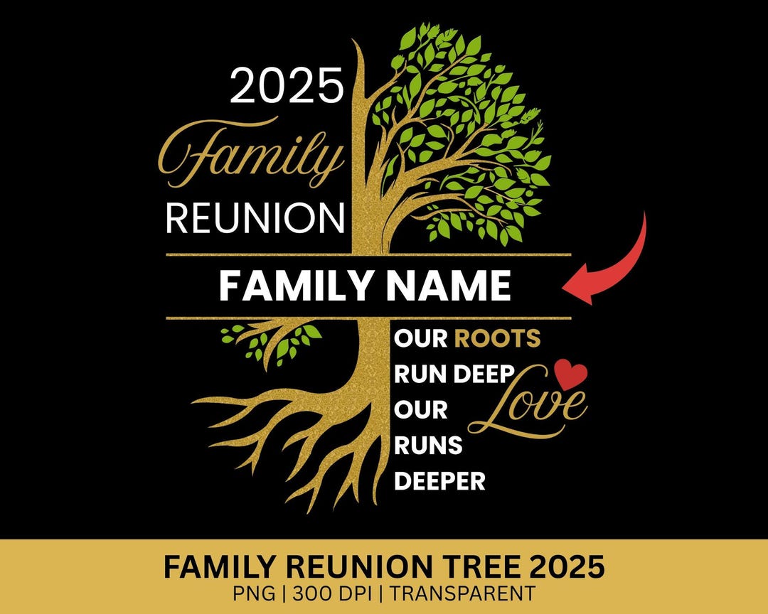 Family Reunion Tree 2026 PNG Bundle – Roots Run Deep Sublimation Design ...
