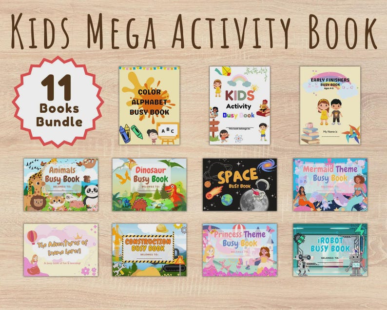 Mega Busy Book Printable Bundle, 600+ Pages Toddler Learning Binder ...