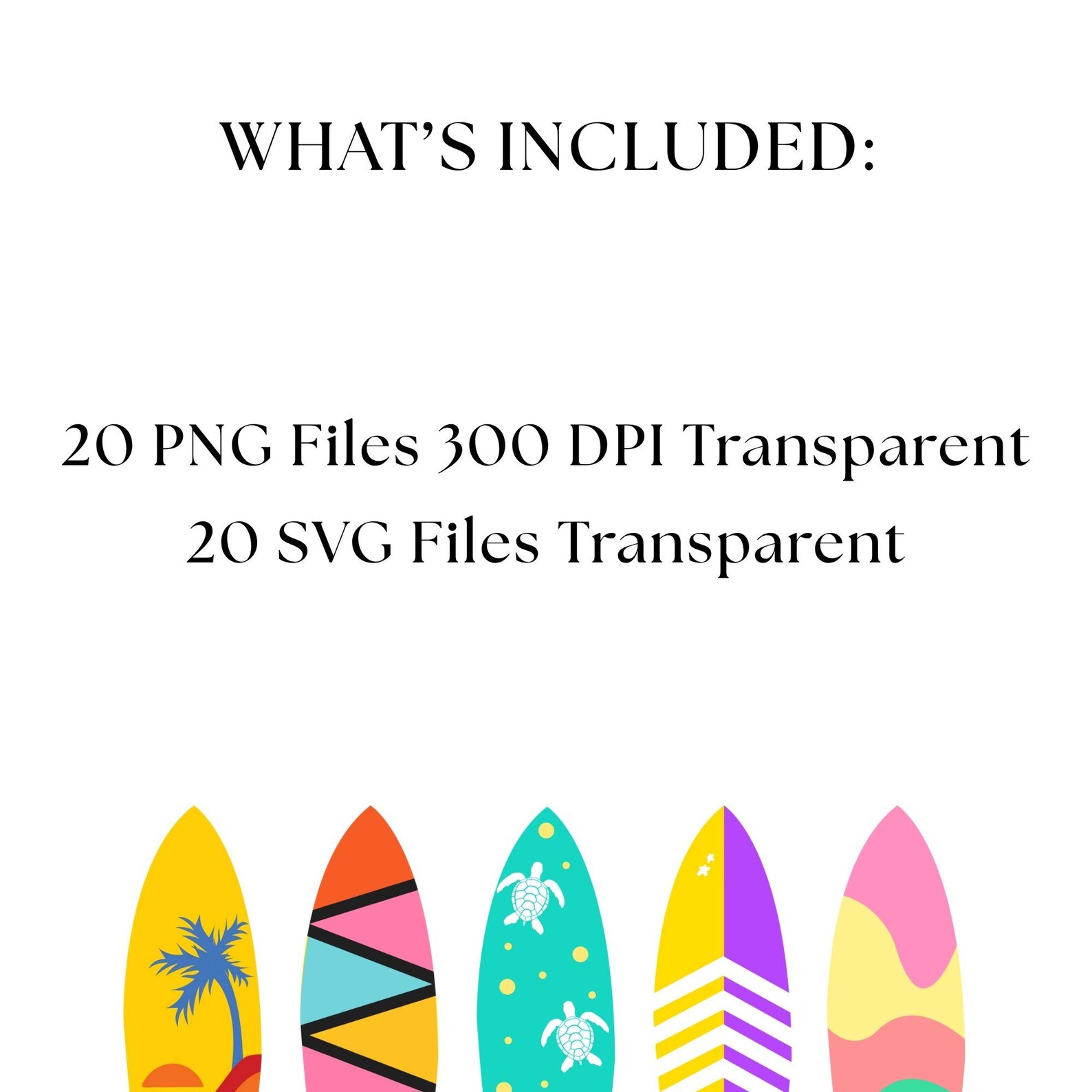Surfboard Clipart Bundle: Beach SVG PNG Designs | Hawaii Tropical ...