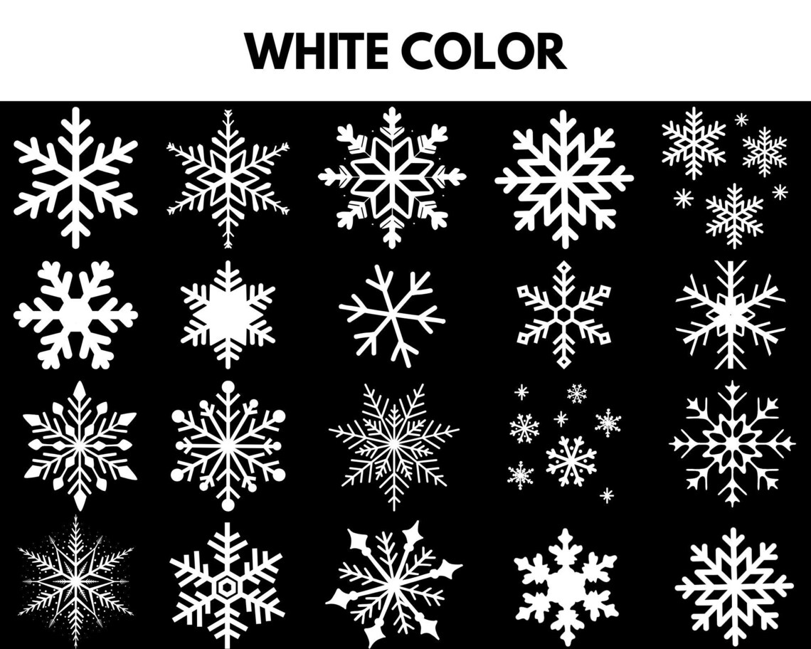 Snowflake SVG Bundle, Winter Snowflake PNG, Christmas Snowflake Cut ...