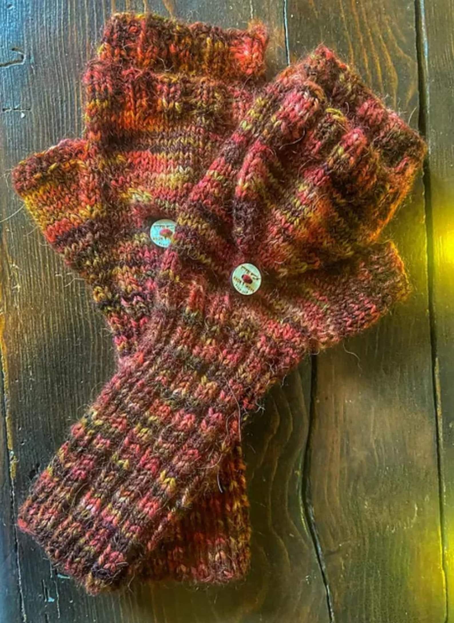 Flip Top Mittens Knitting Pattern: Convertible Fingerless Gloves (PDF ...