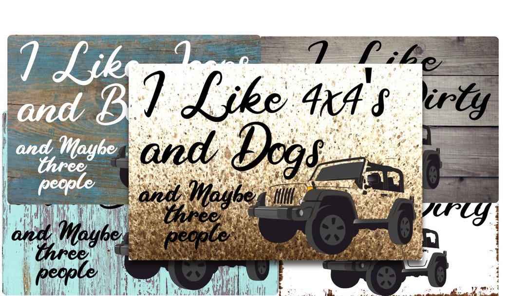 4x4 and Dogs Magnet | Personalized Gift, 5x7 - Etsy