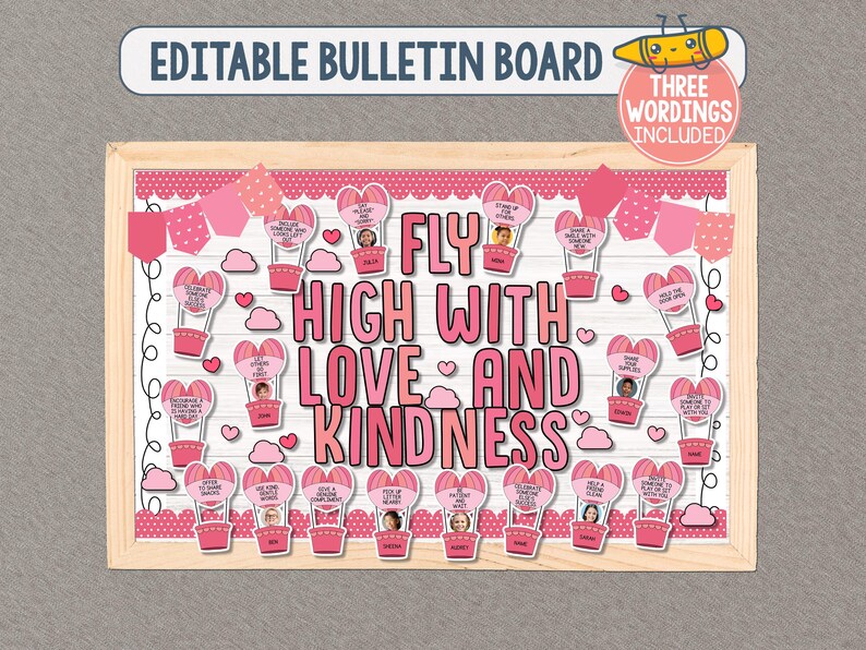 Valentine Kindness Bulletin Board Ideas, February School Hallway Decor ...