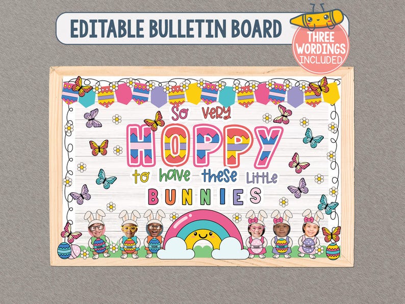 Easter Bunny Bulletin Board Ideas, Spring Classroom Décor Printable ...