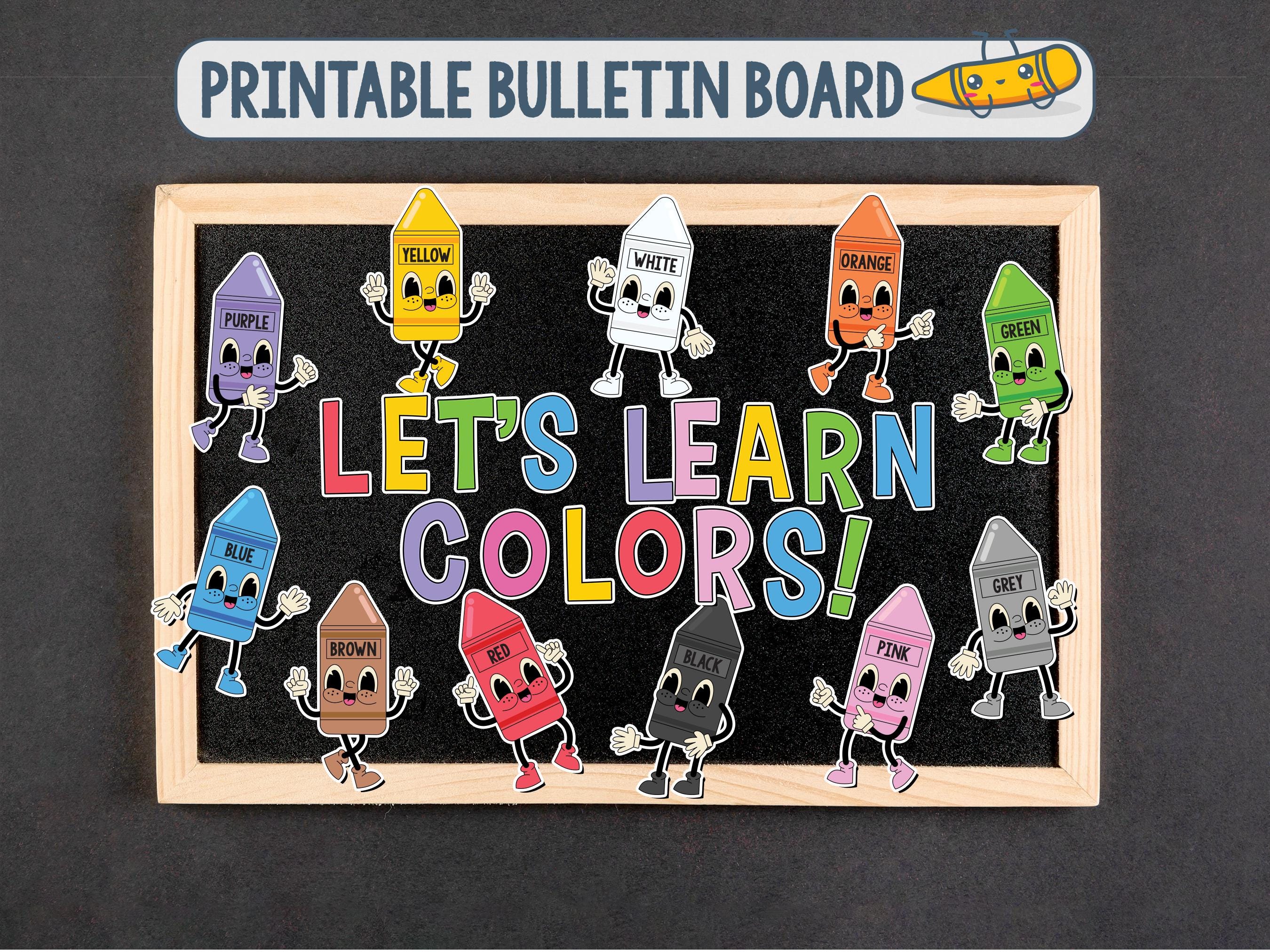 Crayon Bulletin Board Ideas, Printable Crayon Posters, Teacher Color ...