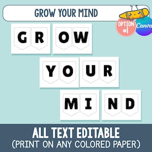 Growth Mindset Bulletin Board Kit, Change Your Mindset Bulletin Board ...
