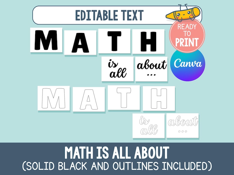Math Bulletin Board Kit Editable, High School Math Bulletin Board Ideas ...