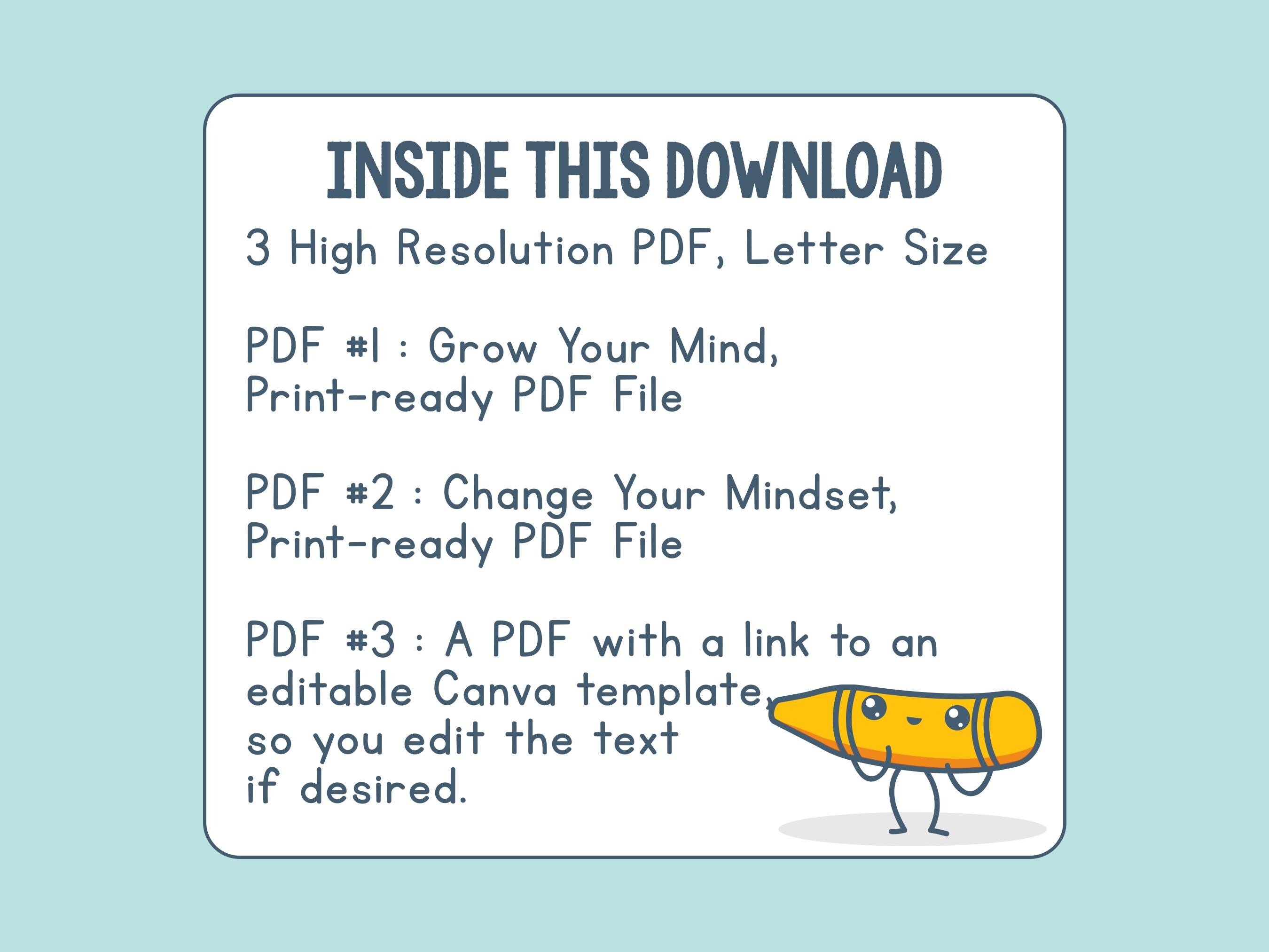 Growth Mindset Bulletin Board Kit, Change Your Mindset Bulletin Board ...