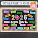 New Year Bulletin Board Kit, January Bulletin Board Ideas, Editable New ...
