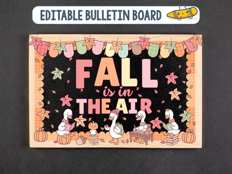 Fall Bulletin Board Kit, Goose Fall for Learning Library Bulletin Board ...