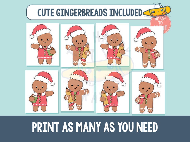 Gingerbread Bulletin Board Kit, Editable Christmas Bulletin Board Ideas ...