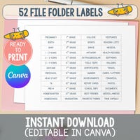 Document Box Editable Labels - Customizable Folder Labels - Editable ...