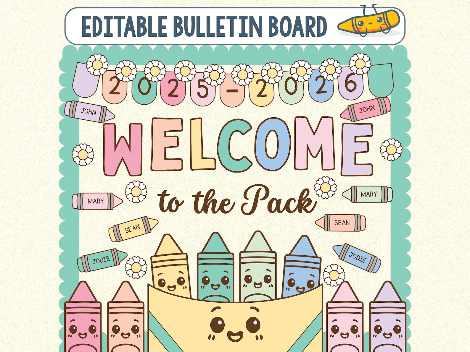 Welcome Back to School Bulletin Board Idea, Editable First Day of ...