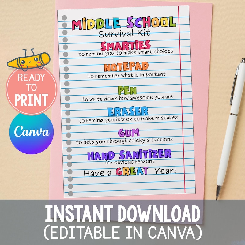 High School Survival Kit - Etsy