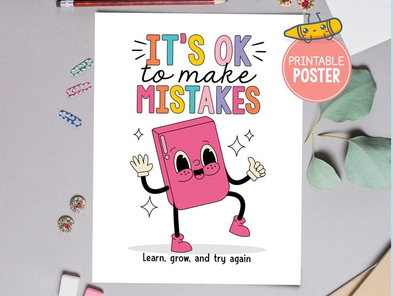 Positive Affirmation Printable, Groovy Classroom Decor, Growth Mindset ...