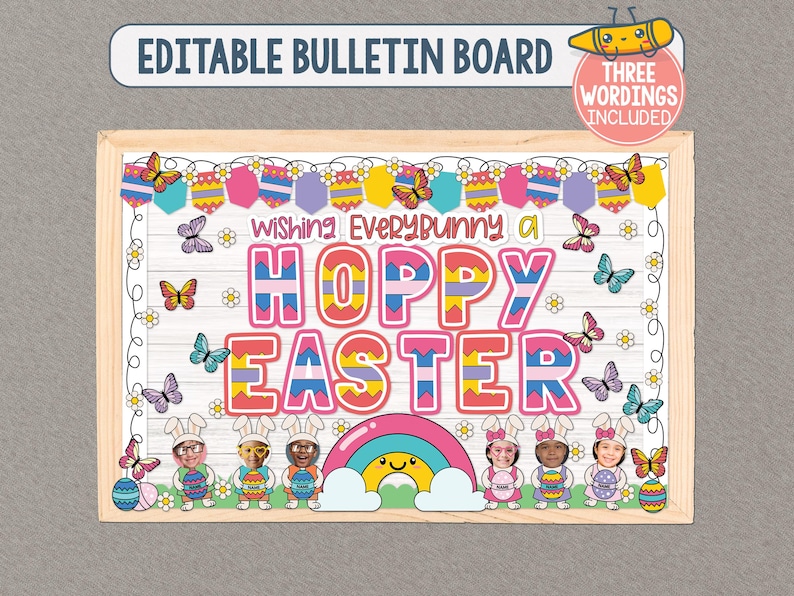 Easter Bunny Bulletin Board Ideas, Spring Classroom Décor Printable ...