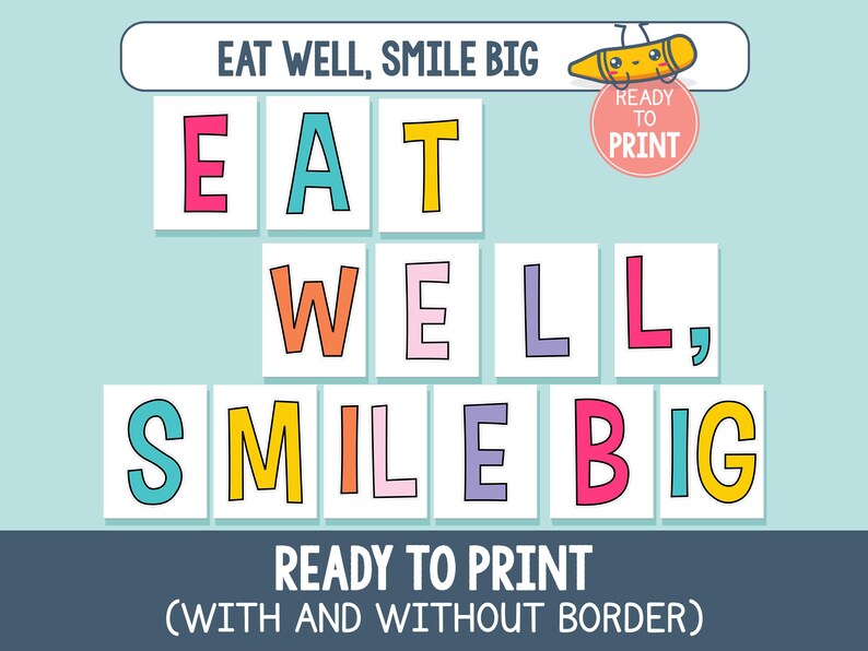 Cafeteria Bulletin Board Kits, Printable Lunchroom Back to School Decor ...