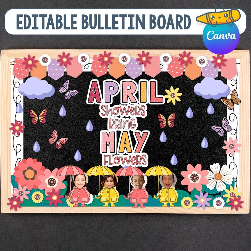 April Showers Bring May Flowers Board - Etsy