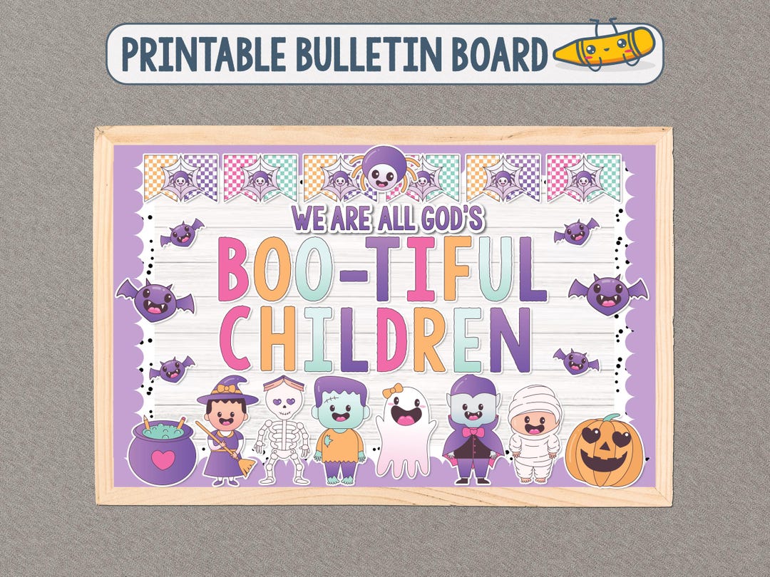 Christian Halloween Bulletin Board Kit, Printable Religious Halloween ...