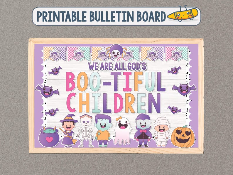 Christian Halloween Bulletin Board Kit, Printable Religious Halloween ...
